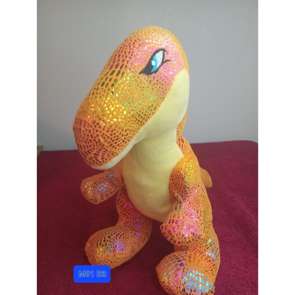 Kellytoy | Toys | Kellytoy Dinosaur Yellow Orange Metallic Shiny Plush ...